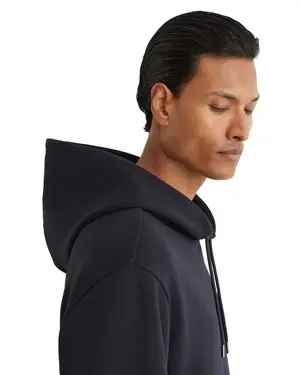 REISS Falco Interlock Relaxed Pullover Hoodie