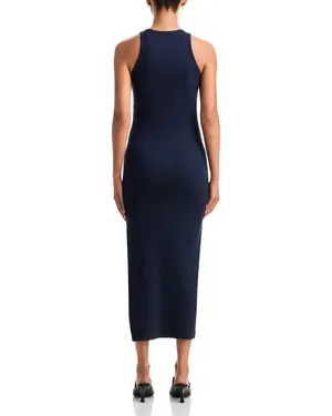 COURREGES Buckle 90's Rib Midi Dress