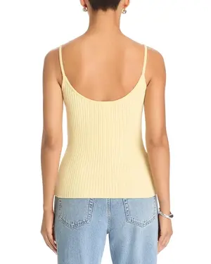 COURREGES Reedition Ribbed Knit Tank Top