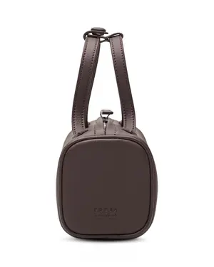 FREJA Jane Structured Faux Leather Top Handle Bag - Espresso