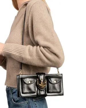 Alexis Bittar Patent Leather Buckle Clutch