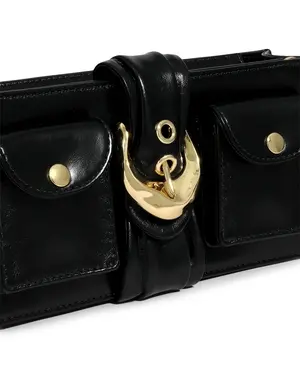 Alexis Bittar Patent Leather Buckle Clutch