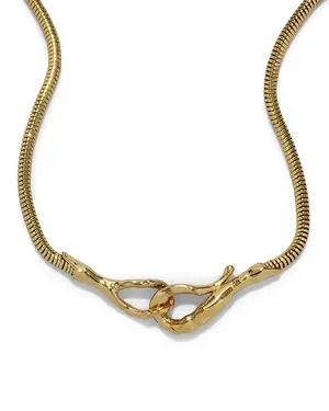 Alexis Bittar Molten Hook Choker Necklace, 15.5-17.5 - Gold