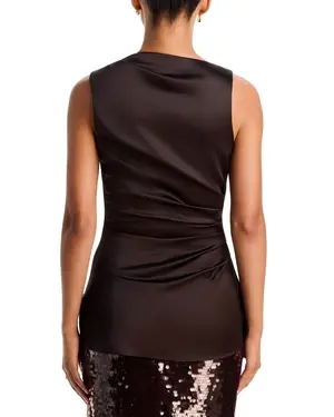 Tanya Taylor Sasha Draped Sleeveless Top