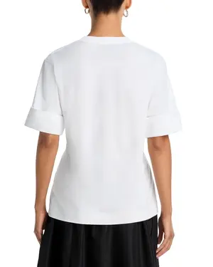 Simone Rocha Gathered Rose Cotton Tee