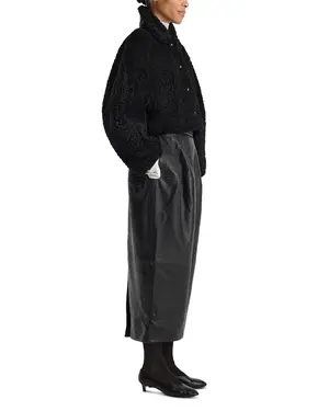 RÓHE Shearling Rounded Crop Jacket