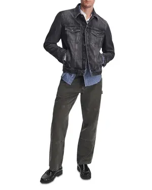 Rag & Bone Cotton Denim Pocket Trucker Jacket