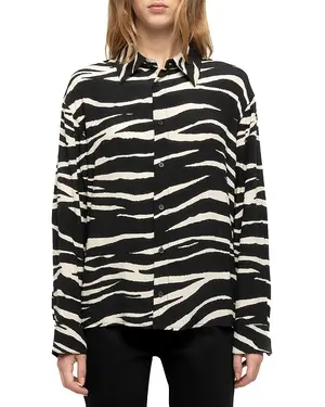 Zadig&Voltaire Tyrica Zebra Print Shirt - Black