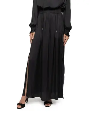 Zadig&Voltaire Rayado Satin Smocked Maxi Dress
