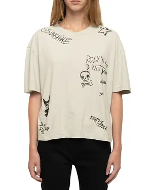 Zadig&Voltaire Taida Embellished Tee - Gris Chine