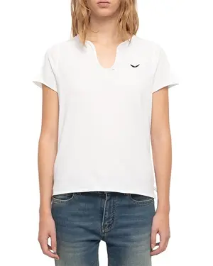 Zadig&Voltaire Tunisien Cotton Graphic Back Tee - White