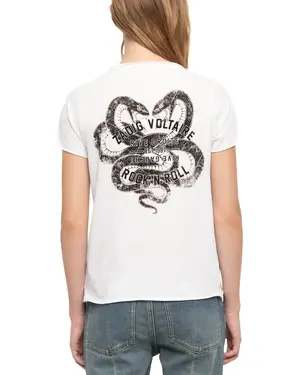 Zadig&Voltaire Tunisien Cotton Graphic Back Tee