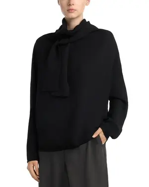 TOTEME Draped Cowl Neck Blouse - Black