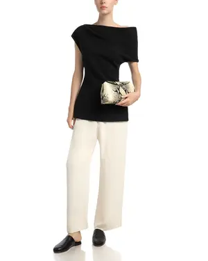 TOTEME Cotton Asymmetric Neck Top