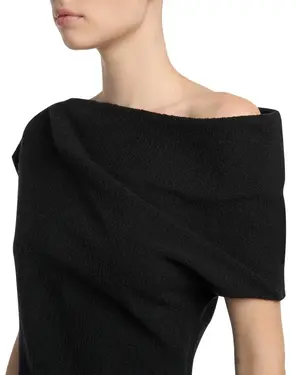 TOTEME Cotton Asymmetric Neck Top