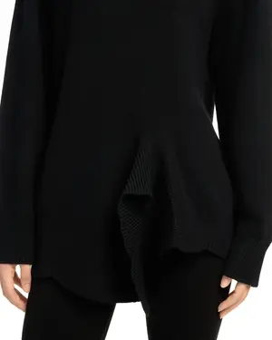 TOTEME Wool & Cashmere Twist Hem Top