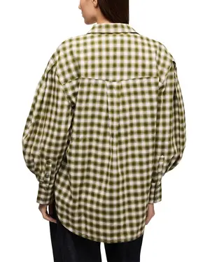 GANNI Check Flannel Shirt Jacket