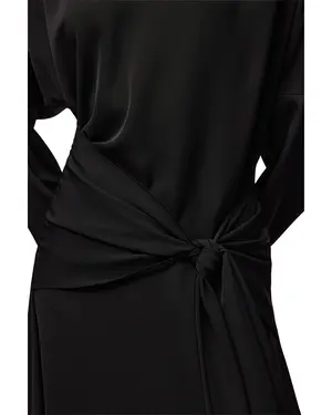 GANNI Cady Crepe Draped Mini Dress