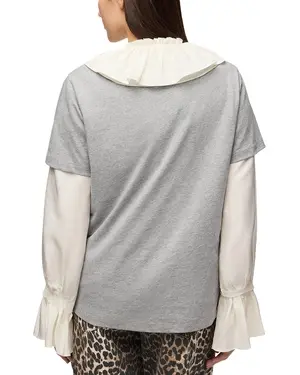 GANNI Basic Cotton Relaxed Logo Graphic Tee