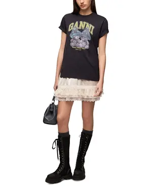 GANNI Mushroom Teddy Graphic Relaxed Tee