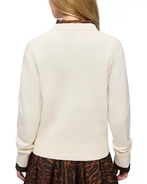 GANNI Mushroom Teddy Crewneck Sweater