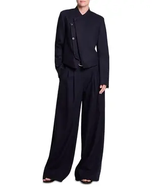 TWP Wool & Cashmere Blend Asymmetrical Blazer