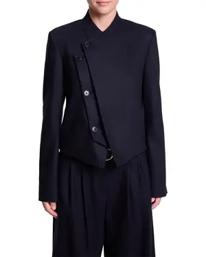 TWP Wool & Cashmere Blend Asymmetrical Blazer