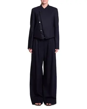 TWP Wool & Cashmere Blend Asymmetrical Blazer