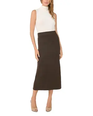 1.State Midi Sweater Skirt Chocolate