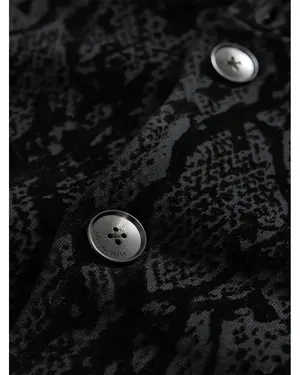 John Varvatos Montecarlo Cotton Stand Collar Patterned Jacket