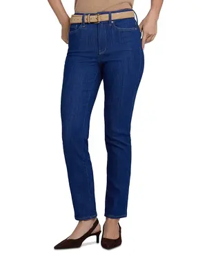 NYDJ Sheri High Rise Straight Jeans - Blue Rinse