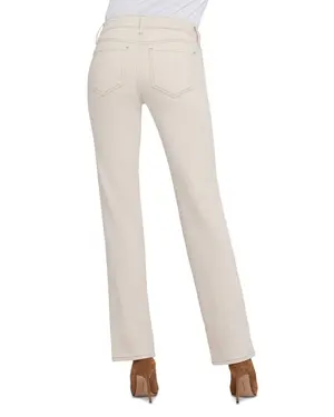 NYDJ Marilyn Cotton Blend High Rise Straight Jeans