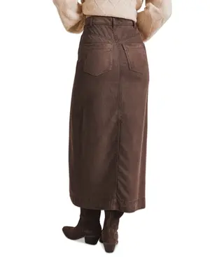Splendid Ryder Faux Suede Slit Skirt
