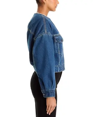LEVI'S Sherpa Lined Cropped Denim Trucker Jacket