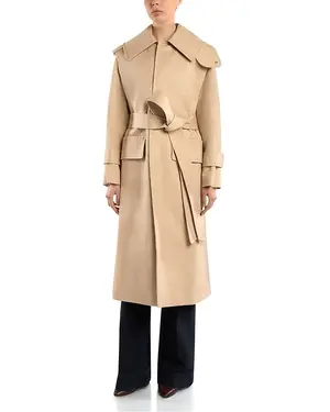 Victoria Beckham Philippa Cotton Trench Coat - Beige