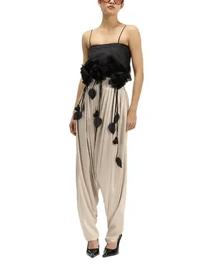 Giuseppe Di Morabito Silk Embellished Cami Top - Black