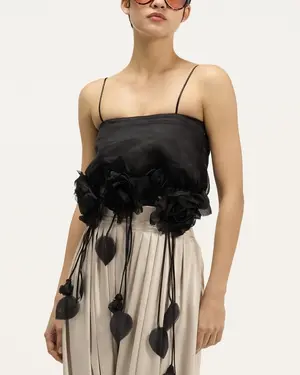 Giuseppe Di Morabito Silk Embellished Cami Top