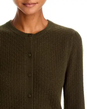 FRAME The Honeycomb Pointelle Cashmere Cardigan