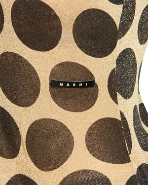 Marni Dot Print Short Sleeve Crewneck Top