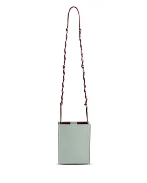 JIL SANDER Tangle Leather Phone Shoulder Bag - Jade