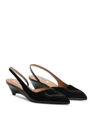 JIL SANDER Arc Slingback Pumps - Black