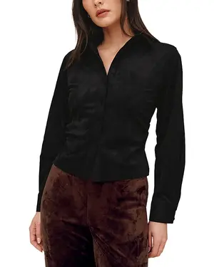Bella Dahl Fitted Button Down Shirt - Black