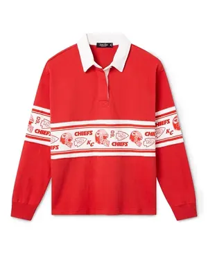Junk Food Clothing Kansas City Chiefs Helmet Rugby Shirt - Licorice