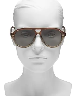 Brunello Cucinelli Paul Aviator Sunglasses, 57mm