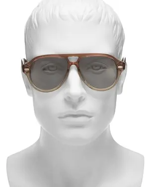 Brunello Cucinelli Paul Aviator Sunglasses, 57mm