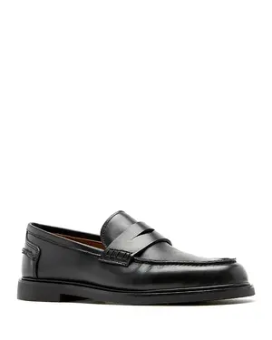 La Canadienne Magnet Leather Penny Loafers - Black