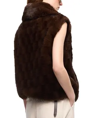 Pinko Glossina Faux Fur Gilet Vest