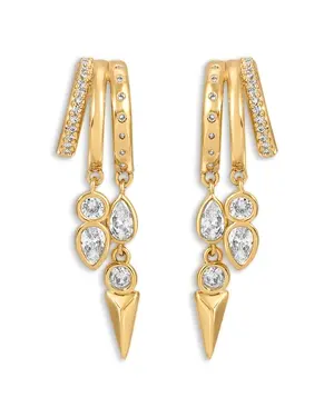 Ettika Icon Behavior Crystal Drop Earrings