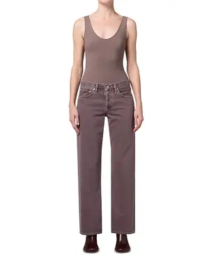 AGOLDE High Rise Loose Jeans - Mauvine