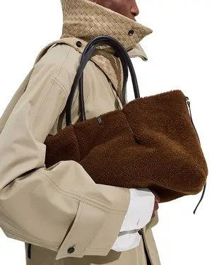 Bottega Veneta Large Pinacoteca Reversible Suede & Shearling Tote
